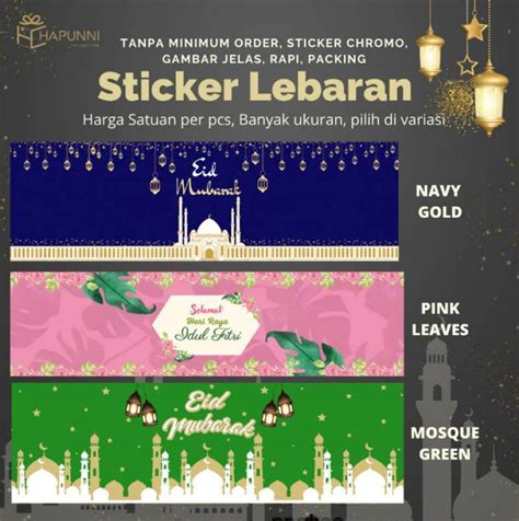 Jual Stiker Idul Fitri Sticker Lebaran Label Snack Untuk Paket Kemasan