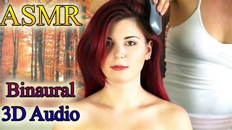 Binaural ASMR Hair Brushing Scalp Massage Relaxation Tips Soft