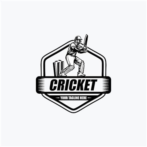 Premium Vector Cricket Player Logo Design Inspiration
