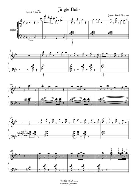 Partitions Gratuites Pierpont James Jingle Bells Vive Le Vent