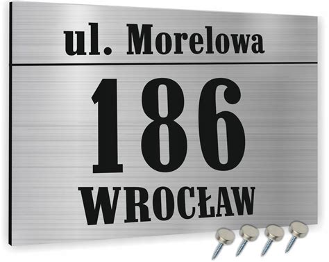 Tabliczka ADRESOWA ALUMINIOWA Tablica NUMER DOMU Tab Dib 30x20 Cena