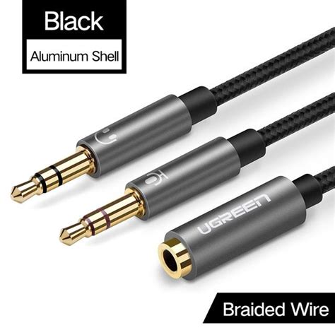 UGREEN Headphone Splitter For Computer 3 5mm Female To 2 Dual 3 5mm
