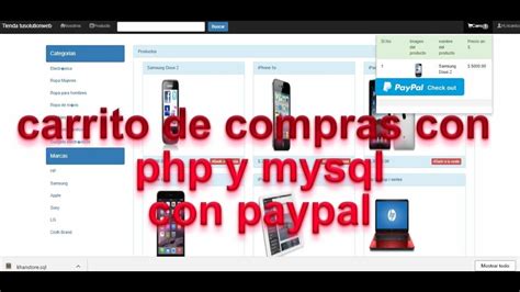 sistema de carrito de compras en php y mysql tienda online php mysql youtube