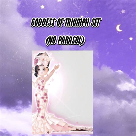 Goddess Of Triumph Set Parts Royale High Virtual Items Roblox Rare