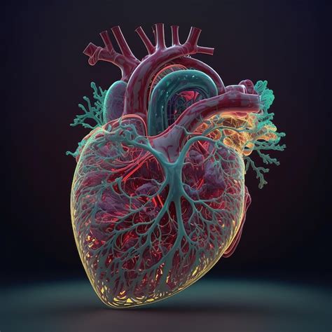 Anatomie Du Coeur Humain Illustration Du Modèle 3d De Radiographie Des
