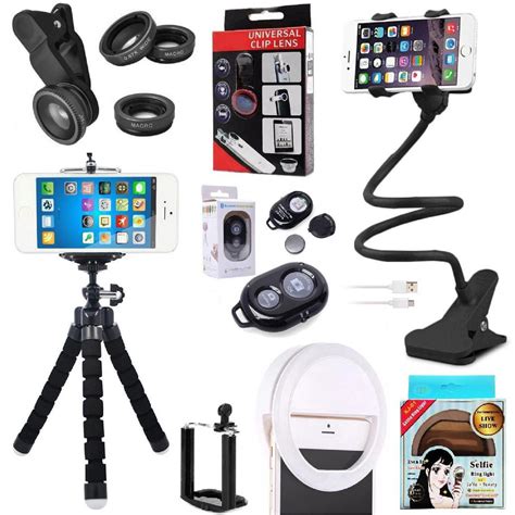 Kit Youtuber Profissional Tripé Celular Luz Anel Led Suporte no Shoptime