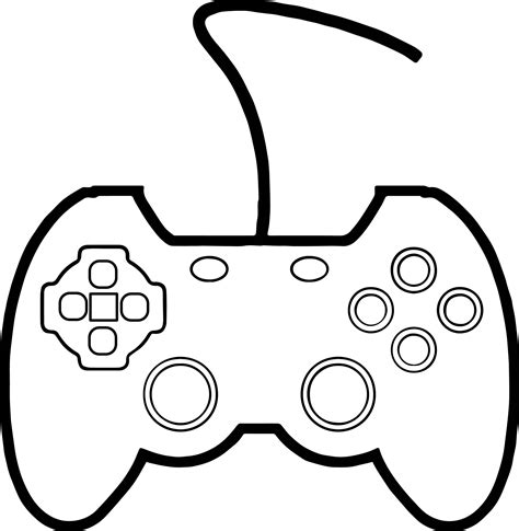 Playstation 4 Controller Outline Sketch Coloring Page