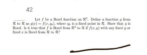 solved 42 let f be a borel function on r2 define a function