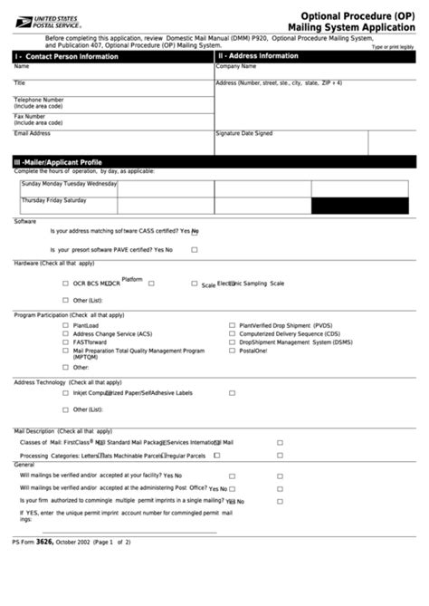 Ps Form Printable
