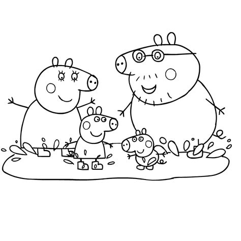 Dibujo 4 De Peppa Pig Para Colorear