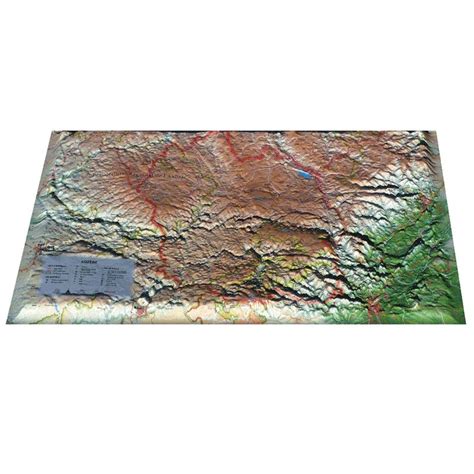 Carte en relief de La Lozère 3D Map Idées Cadeaux