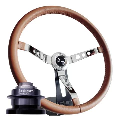 Volante Lotse Big Classico Couro Marrom Saque Rapido Vw