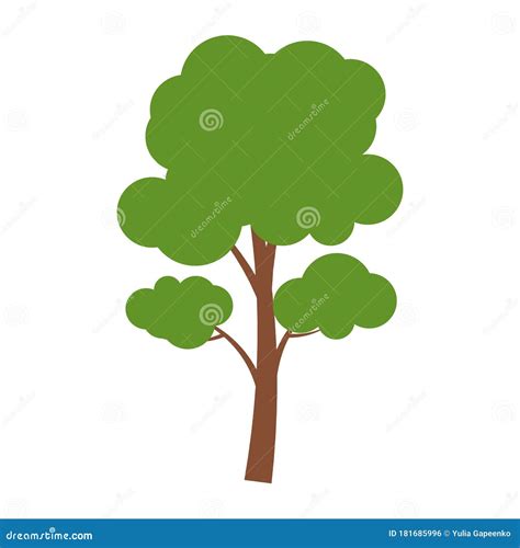Set Of Simple Tree Logo Template With Leaf Line Art Style Vector