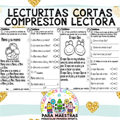 Lecturas cortas para niños Materiales Educativos para Maestras