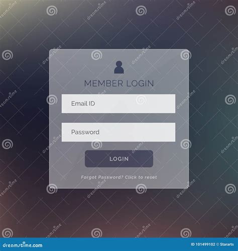 Modern Login Form Ui Design For Website And Application Stock Vector