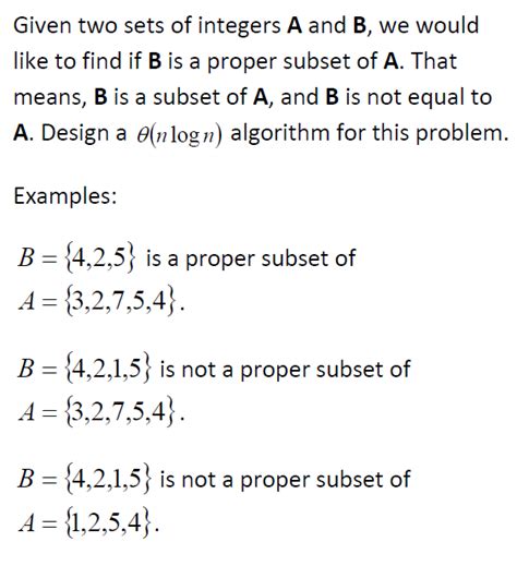 solved given two sets of integers a and b we would like