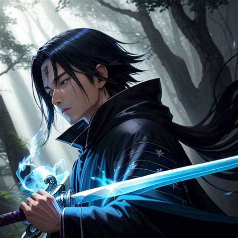 Anime Blue Fire Sword
