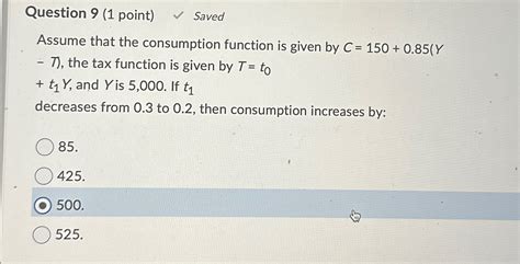 Solved Question Point Savedassume That The Chegg
