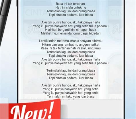 Lagu Cinta Luar Biasa Lirik Mp