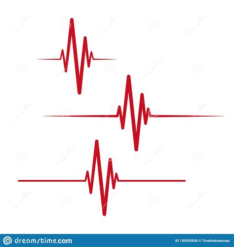 Bicie Serca Kardiograma Prosta Ikona Kierowego Rytmu Ecg Medyczny