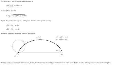 solved the arc length l of a curve given parametrically by