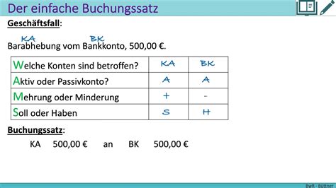 Der Einfache Buchungssatz YouTube