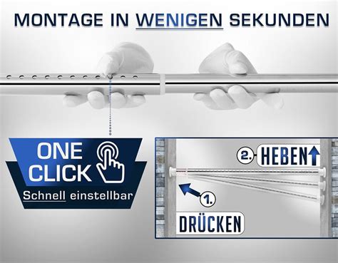 MEISENBERG Rostfreie Teleskopstange ohne Bohren 260 310cm Ø32mm Matt