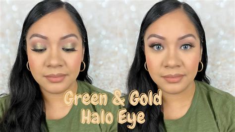 ABH Nouveau Palette Green Gold Halo Eye Tutorial YouTube