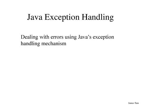 java exception handling ppt download