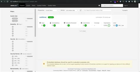 static code analysis using sonarqube