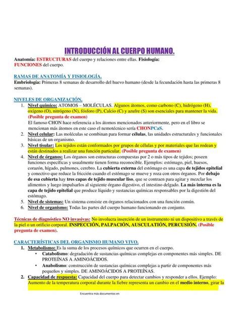 Introducción al Cuerpo Humano Strange Four uDocz