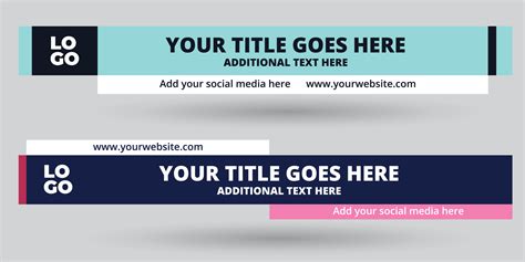 Abstract Geometric Lower Third Banner Template Design Vector