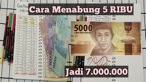 Cara Menabung 5 000 Tembus 7 Juta Anti Gagal YouTube