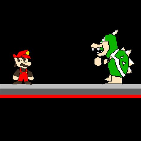 Pixilart Mario Vs Bowser By Hunters4658