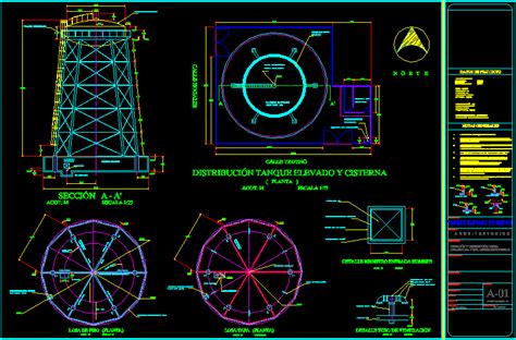 Tanque Elevado Ejecutivo En Autocad Librer A Cad