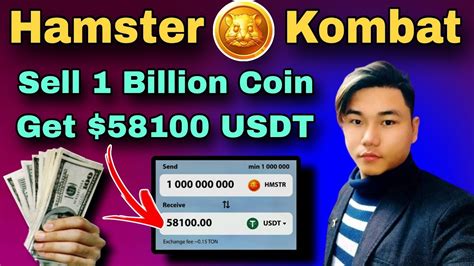 Hamster Kombat Coin Sell 1 Billion Coin Get 58100 USDT How To Sell