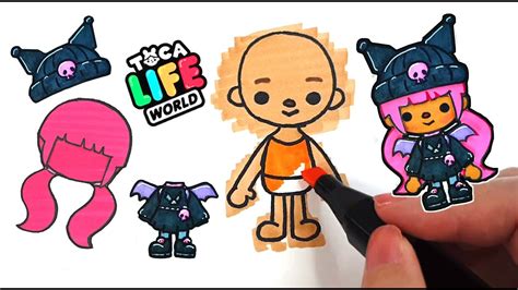 How To Draw Kuromi Costume In Toca Life World Step By Step Diy