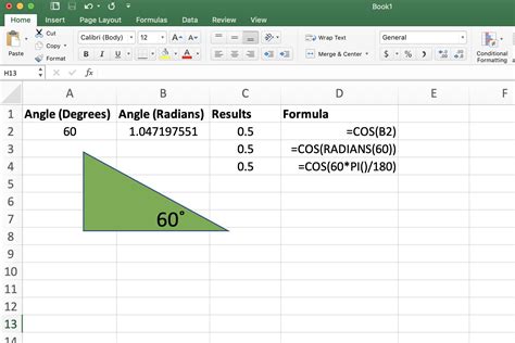How To Find The Cosine Of An Angle With Excel S COS Function