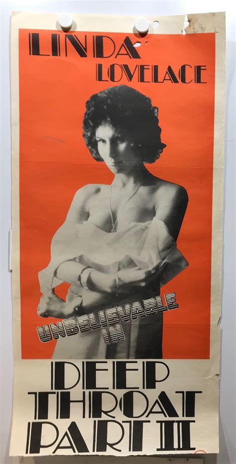 ORIGINAL DAYBILL MOVIE POSTER DEEP THROAT PART II ADULT Linda