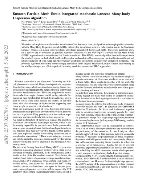 pdf smooth particle mesh ewald integrated stochastic lanczos many body dispersion algorithm