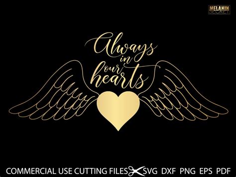 Always In Our Heart SVG Memorial Svg In Our Heart Svg In Loving