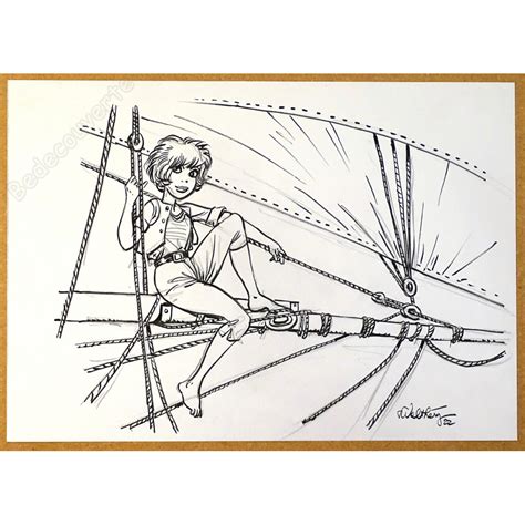 François Walthéry Dessin Original Natacha Hommage à Cuvelier