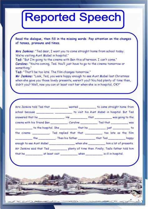 Reported Speech Present Simple Exercises Pdf Asowear