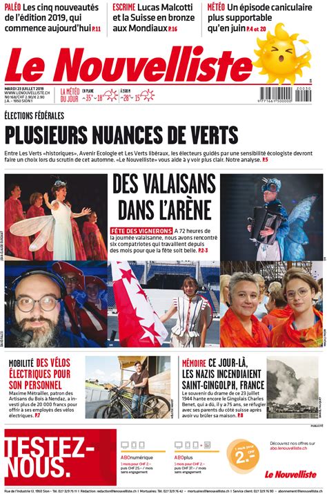 Couverture Le Nouvelliste
