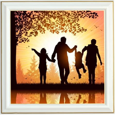 Broderie Diamant Amour De Famille 40 X 40 Cm Love Lartera