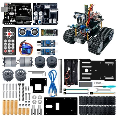 lafvin mini tank robot smart robot car kit for arduino uno diy robot education programming