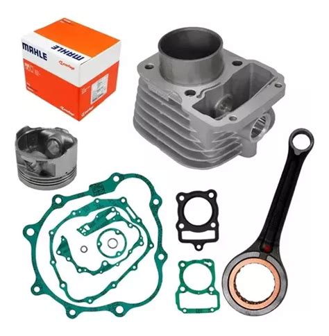 Kit Motor Cilindro Biela Pistão Cg 125 Fan 2006 Metal Leve