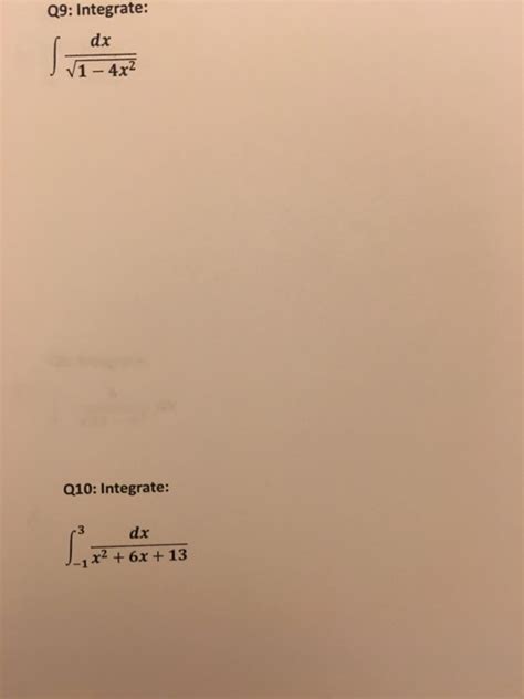 solved integrate integral dx squareroot 1 4x 2