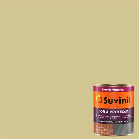 Esmalte Sintético Premium Brilhante 0 9L Areia Suvinil Cor e Proteção