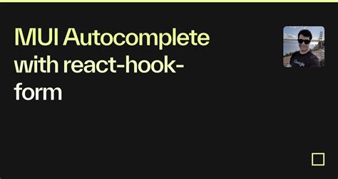 Mui Autocomplete With React Hook Form Codesandbox